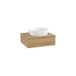 Villeroy & Boch V&B Waschtischunterschrank mit Frontstruktur -Beleuchtung Antao 60x19x50cm, WBP-farbe hon. Oa, honey oak ; Villeroy & Boch (L07111HN)