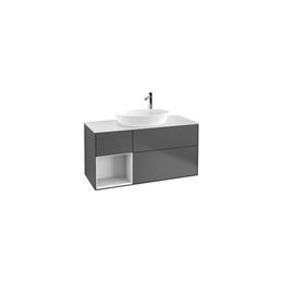 Villeroy & Boch V&B Waschtischunterschrank Wandbeleuchtung Finion 120cm, Pl w m, Rg g wh. Lac, Anthrac. m ; Villeroy & Boch (G941GFGK)