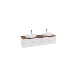 Villeroy & Boch V&B Waschtischunterschrank mit Frontstruktur, mit Beleuchtung Antao 160x50cm, HL, WBP w. wal, glo wh. Lac ; Villeroy & Boch (L28152GF)