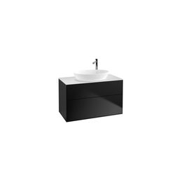 Villeroy & Boch V&B Waschtischunterschrank Wandbeleuchtung Finion 100x60,3cm, Abd.-Pl. wh. m, bla m Lac ; Villeroy & Boch (G88100PD)