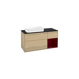 Villeroy & Boch V&B Waschtischunterschrank Wandbeleuchtung Finion 120x60 cm, Reg rechts Peony, Oak Veneer ; Villeroy & Boch (G692HBPC)