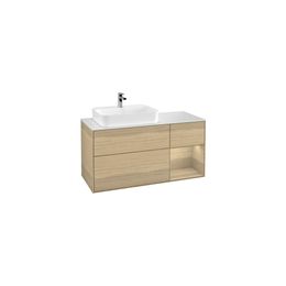 Villeroy & Boch V&B Waschtischunterschrank Wandbeleuchtung Finion 120cm, Pl wh. m, Reg re Oa ven, Oa ven ; Villeroy & Boch (G401PCPC)