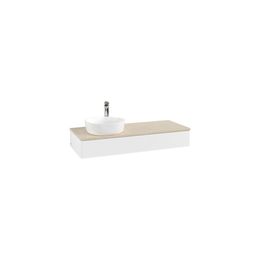 Villeroy & Boch V&B Waschtischunterschrank mit Frontstruktur, mit Beleuchtung Antao 120x19x50cm, HL, WBP botti., wh. m Lac ; Villeroy & Boch (L11153MT)