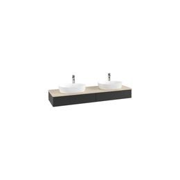 Villeroy & Boch V&B Waschtischunterschrank mit Frontstruktur, mit Beleuchtung Antao 160x50cm, HL, WBP botti., bla m Lac ; Villeroy & Boch (L17153PD)
