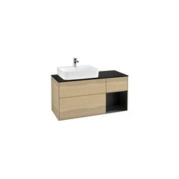 Villeroy & Boch V&B Waschtischunterschrank Finion 120cm, Pl b m, Reg re bla m Lac, Oa ven ; Villeroy & Boch (F152PDPC)