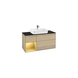 Villeroy & Boch V&B Waschtischunterschrank Finion 120cm, Pl bla m, Reg li gol m, Oa ven ; Villeroy & Boch (F412HFPC)