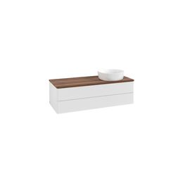 Villeroy & Boch V&B Waschtischunterschrank mit Frontstruktur, mit Beleuchtung Antao 120x36x50cm, WBP w. wal, glo wh. Lac ; Villeroy & Boch (L23112GF)
