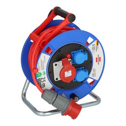 Fa.Brennenstuhl Brennenstuhl Garant CEE 1 IP44 Kabeltrommel (25m Kabel in signalrot, aus Spezialkunststoff, Einsatz im Au&szlig;enbereich, Made in Germany) (1182770010)