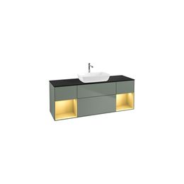 Villeroy & Boch V&B Waschtischunterschrank Wandbeleuchtung Finion 160cm, Pl b m, Reg gol m Lac, Oli. m Lac ; Villeroy & Boch (G862HFGM)