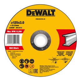 Dewalt High Performance Trennscheibe 125x3x22,23mm Metall Typ 42 (gekröpft) DWA4522IA-AE)