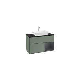 Villeroy & Boch V&B Waschtischunterschrank Finion 100, Pl bla m, Reg md m Lac, Oli. m Lac ; Villeroy & Boch (F782HGGM)