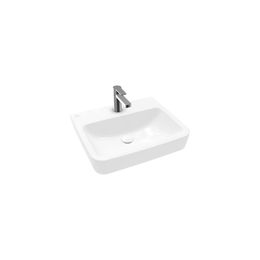 Villeroy & Boch V&B Waschtisch O.NOVO 55x46cm, eck, m HL, o. &Uuml;L, wei&szlig; C-plus ; Villeroy & Boch (4A4156R1)