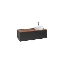 Villeroy & Boch V&B Waschtischunterschrank ohne Frontstruktur, mit Beleuchtung Antao 120x36x50cm, HL, WBP w. wal, bla m Lac ; Villeroy & Boch (L34052PD)