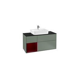 Villeroy & Boch V&B Waschtischunterschrank Finion 120cm, Pl bla m, Reg li Peo, Oli. m Lac ; Villeroy & Boch (F162HBGM)