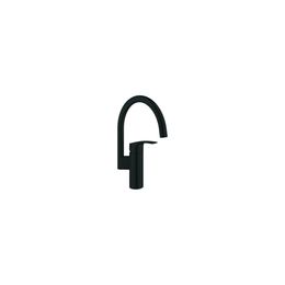 Grohe Sp&uuml;ltisch-Einhebelmischer Eurosmart 1/2", hoher Auslauf, matt black (332022433)
