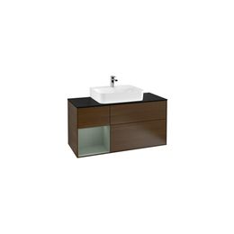 Villeroy & Boch V&B Waschtischunterschrank Wandbeleuchtung Finion 120cm, Pl b m, Rg li Oli. m Lac, wal ven ; Villeroy & Boch (G162GMGN)