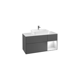 Villeroy & Boch V&B Waschtischunterschrank Wandbeleuchtung Finion 120cm, Pl w m, Rg si G m Lac, Anthrac. m ; Villeroy & Boch (G421HJGK)
