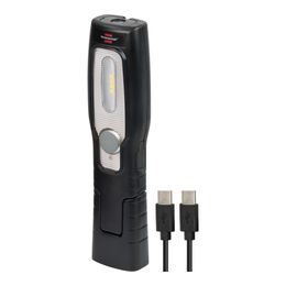 Fa.Brennenstuhl Brennenstuhl LED Akku Handleuchte HL 201 A / LED Werkstattlampe mit Akku (250 + 70lm, knickbarer Haltefuß, handliche Arbeitsleuchte mit Magnet und Hak (1175430020)
