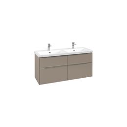 Villeroy & Boch V&B Waschtischunterschrank Subway 3.0 127,2x56,6x47,8cm, o. LED/Gr Alu gl, Tau ; Villeroy & Boch (C56800VM)