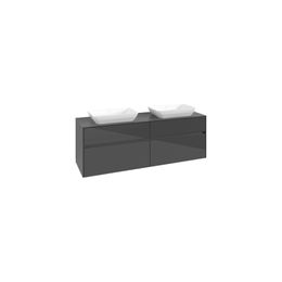 Villeroy & Boch V&B Waschtischunterschrank Collaro 160x54,8x50cm, f 2 WT, glossy grey ; Villeroy & Boch (C12300FP)