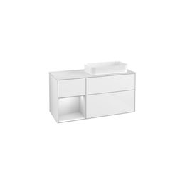 Villeroy & Boch V&B Waschtischunterschrank Wandbeleuchtung Finion 120cm, Pl w m, Rg l w m Lac, glo wh. Lac ; Villeroy & Boch (G271MTGF)