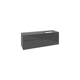 Villeroy & Boch V&B Waschtischunterschrank Collaro 160x54,8x50cm, WT rechts, glossy grey ; Villeroy & Boch (C12200FP)