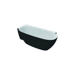 Hoesch Freisteh-Badewanne LABRILLIANTE &Uuml;L-Gar. Com +, schw.-we., 180x80cm, li (4534.111)