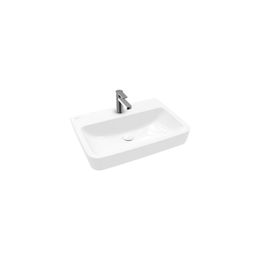 Villeroy & Boch V&B Einbau-/Aufsatzwaschtisch O.NOVO 65x46cm, 1 HL, eck, ohne &Uuml;berlauf, wei&szlig; ; Villeroy & Boch (4A41KL01)