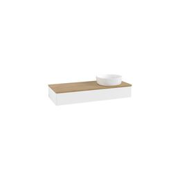Villeroy & Boch V&B Waschtischunterschrank mit Frontstruktur, mit Beleuchtung Antao 120x19x50cm, WBP hon. Oa, wh. m Lac ; Villeroy & Boch (L12111MT)