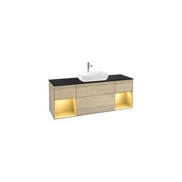 Villeroy & Boch V&B Waschtischunterschrank Wandbeleuchtung Finion 160cm, Pl bla m, Reg gol m Lac, Oa ven ; Villeroy & Boch (G862HFPC)