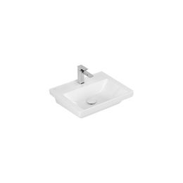 Villeroy & Boch V&B Waschtisch Subway 3.0 55x44cm, eck., m 1 HL/o &Uuml;L, wei&szlig; C-plus ; Villeroy & Boch (4A7056R1)