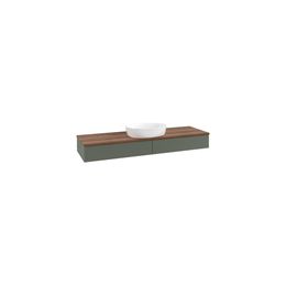 Villeroy & Boch V&B Waschtischunterschrank mit Frontstruktur Antao 160x50cm, WBP w. wal, lea gre. m Lac ; Villeroy & Boch (K14112HL)