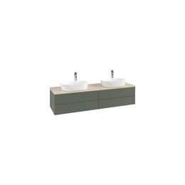 Villeroy & Boch V&B Waschtischunterschrank mit Frontstruktur Antao 160x50cm, HL, WBP botti., lea gre. m Lac ; Villeroy & Boch (K28153HL)