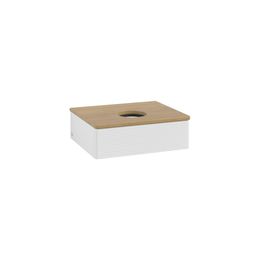 Villeroy & Boch V&B Waschtischunterschrank mit Frontstruktur -Beleuchtung Antao 60x19x50cm, WBP hon. Oa, glo wh. Lac ; Villeroy & Boch (L07111GF)