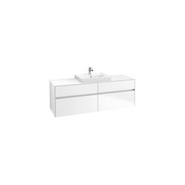Villeroy & Boch V&B Waschtischunterschrank Collaro 160x54,8x50cm, WT mi, LED 12W, wh. ma ; Villeroy & Boch (C025B0MS)