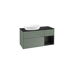 Villeroy & Boch V&B Waschtischunterschrank Finion 120cm, Pl b m, Reg bla m Lac, Oli. m Lac ; Villeroy & Boch (FA52PDGM)