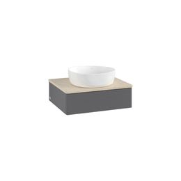 Villeroy & Boch V&B Waschtischunterschrank mit Frontstruktur -Beleuchtung Antao 60x19x50cm, WBP botti., Anthrac. m Lac ; Villeroy & Boch (L07113GK)