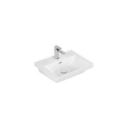 Villeroy & Boch V&B Waschtisch Subway 3.0 55x44cm, eck., m 1 HL/mit &Uuml;L, st. wh. C+ ; Villeroy & Boch (4A70F4RW)