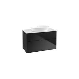 Villeroy & Boch V&B Waschtischunterschrank Finion 100x60,3cm, Abd.-Pl. wh. m, bla m Lac ; Villeroy & Boch (FA0100PD)