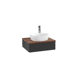Villeroy & Boch V&B Waschtischunterschrank mit Frontstruktur -Beleuchtung Antao 60x19x50cm, HL, WBP w. wal, bla m Lac ; Villeroy & Boch (L07152PD)