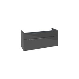 Villeroy & Boch V&B Waschtischunterschrank Subway 2.0 128,7x59x44,9cm, Gr. chrom, glossy grey ; Villeroy & Boch (A91710FP)