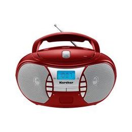 K&auml;rcher RR 5025-R, Radio rot/silber, Tragbarer CD-Player mi UKW-Radio