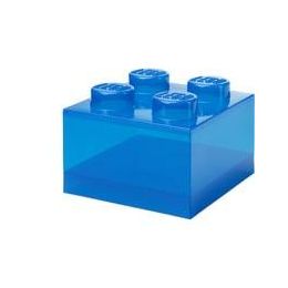LEGO Storage Brick 4 Top Lid Glitter, Aufbewahrungsbox blau/transparent