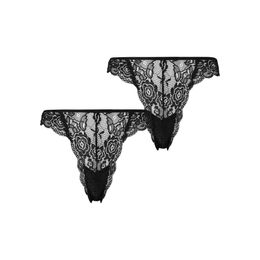 Urban Classics Ladies Allover Lace Tanga 2-Pack ' ' Damen Gr&ouml;&szlig;e XS schwarz Winterschuhe
