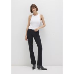 Bootcut-Jeans Mavi "BELLA MID-RISE", Damen, Gr. 30, Länge 28, schwarz (double schwarz str), 77% Baumwolle, 21% Polyester, 2% Elasthan, normal normal, Jeans, Bootcut Jeans