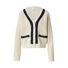 Y.A.S YAS Strickjacke 'YASARINA' Damen Gr&ouml;&szlig;e M creme / nachtblau