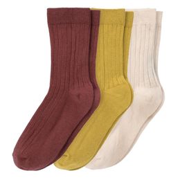 Topomini 3 Paar Baby Socken mit Rippstruktur