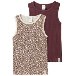 Topomini 2 Baby Unterhemden mit Ripp-Struktur