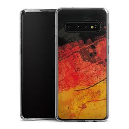 DeinDesign Galaxy S10 Handy Slim Case extra dünn Silikon Handyhülle transparent Hülle Flag Germany Silikon Slim Case