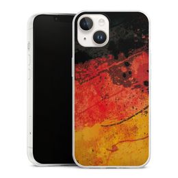 DeinDesign iPhone 14 Handy Slim Case Silikon Handyhülle transparent Hülle extra dünn Flag Flags Germany Silikon Slim Case